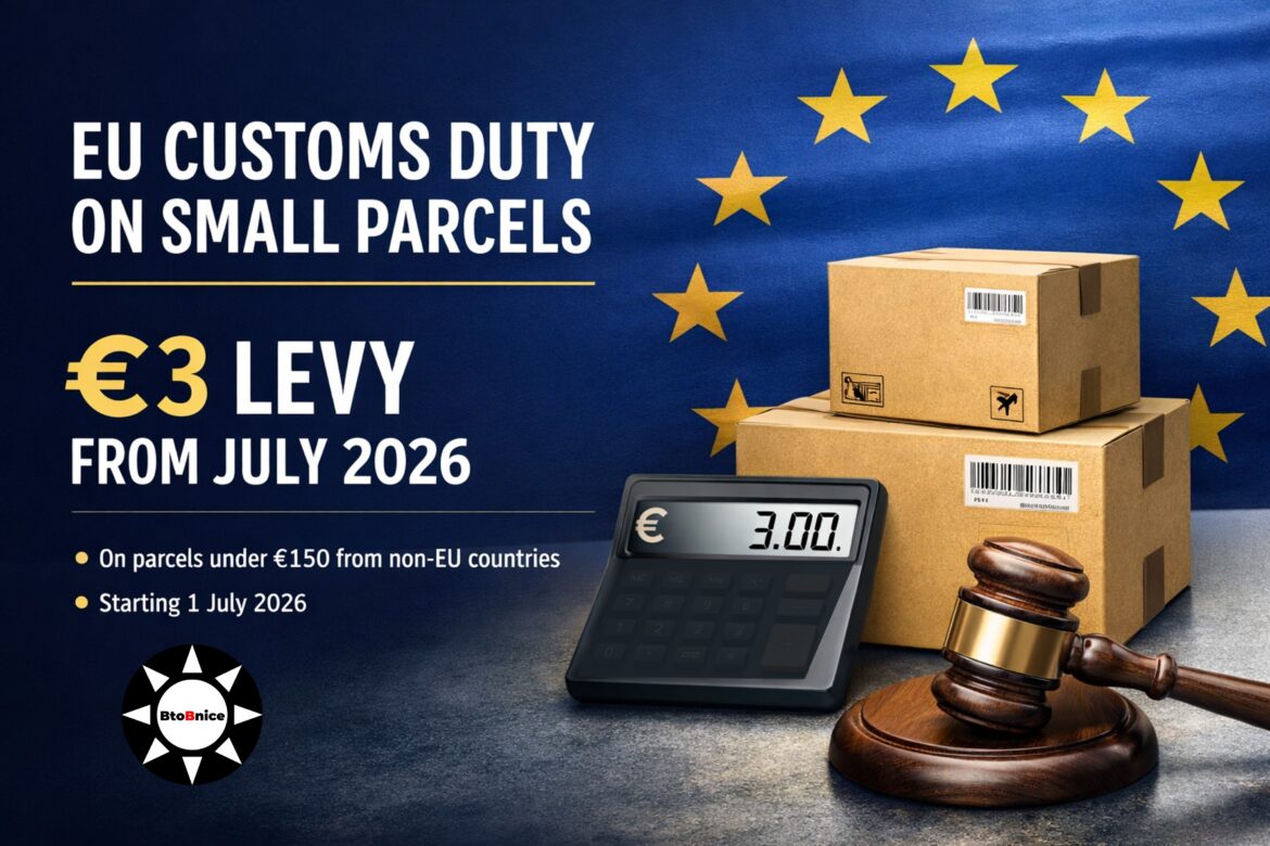 EU customs duty on small parcels: €3 levy starting from July 2026 ...